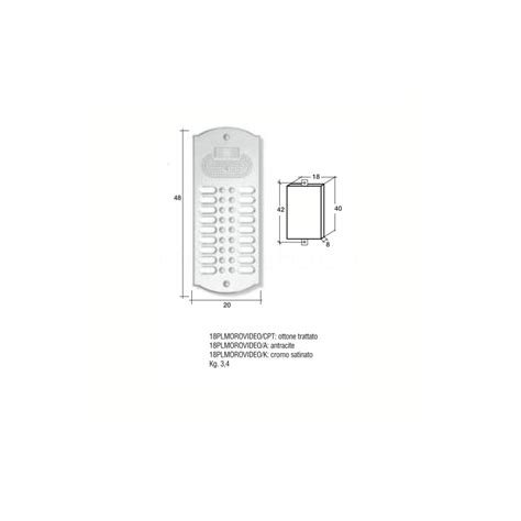 push button panel for video intercom 18 names mod 18plmorovideo a in