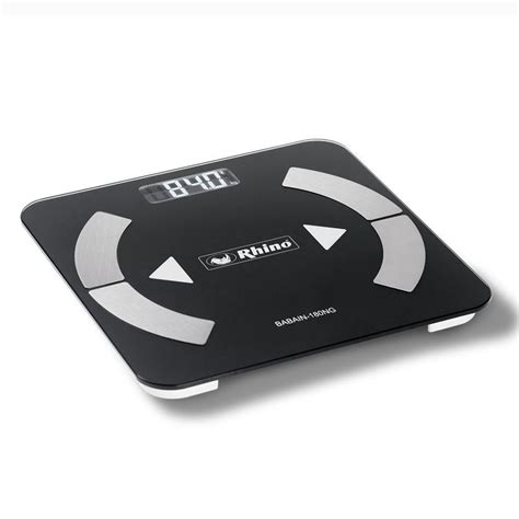 Rhino BABAIN NG Báscula de Baño con Cristal Templado Bluetooth en Color Negro EliteRhino