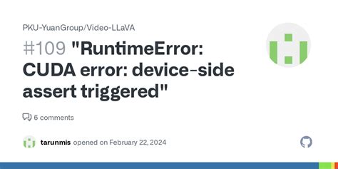 Runtimeerror Cuda Error Device Side Assert Triggered · Issue 109 · Pku Yuangroupvideo