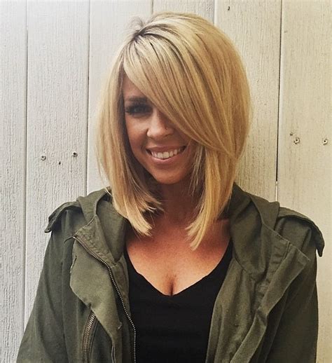 Asymmetrical Bob With Side Swept Bangs