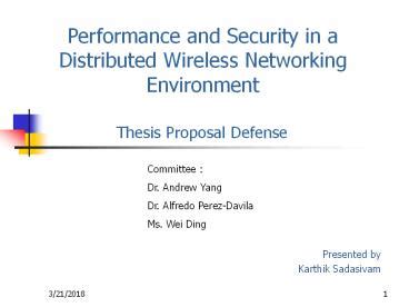 Thesis Proposal Defense Presentation Free To Download