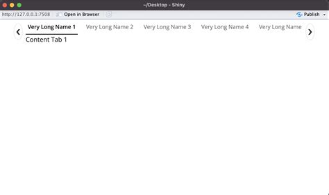 R How To Set Up A Horizontally Scrollable Navset Stack Overflow