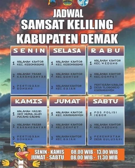 Update Jadwal SAMSAT Keliling Demak Hari Ini SAMSAT Corner