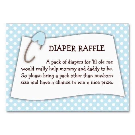 Diaper Raffle Wording Ideas