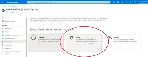 Configure Single Sign On In Control Hub With Microsoft Azure In Webex