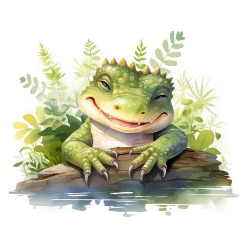 Cute Watercolor Crocodile Clipart By Hassan Hart On Deviantart
