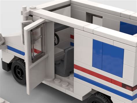 Lego Moc Mail Truck By Ebbuilds Rebrickable Build With Lego