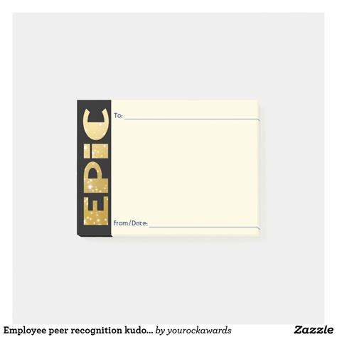 Employee Peer Recognition Kudos Customized Post It Post It Notes Zazzle Peer Recognition
