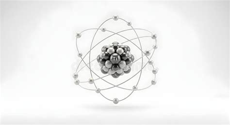 Titanium Atom Model Illustrating A Nucleus Composed Of Clustered Gray