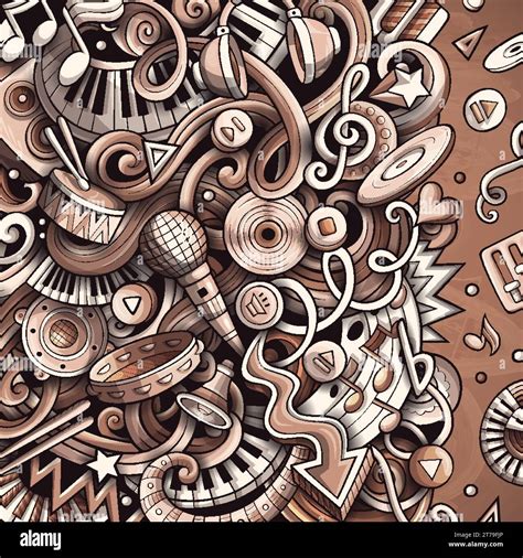 Music Vector Doodles Illustration Musical Frame Design Stock Vector Image Art Alamy