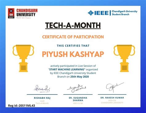 Piyush Kashyap On Linkedin Ieeecu Tech A Month Webinar Series Start Machine Learning…