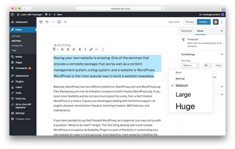 How To Change Font Size In Wordpress Using Methods
