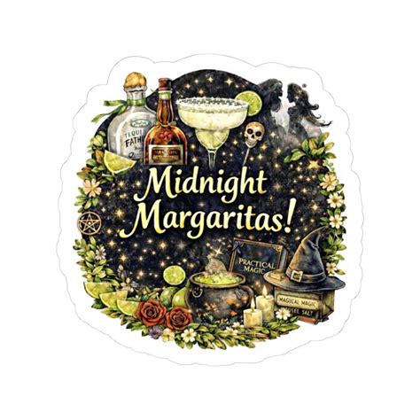 Practical Magic Inspired Midnight Margaritas Kiss Cut Sticker