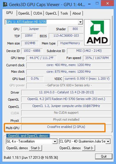Gpu Caps Viewer 1181 Released Geeks3d
