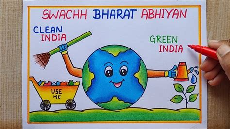 Swachh Bharat Abhiyan Drawing Swachh Bharat Abhiyan Poster Drawing