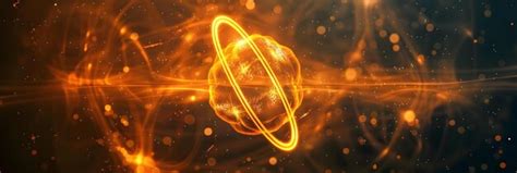 Atomic Structure With Orbiting Electrons Premium Ai Generated Image