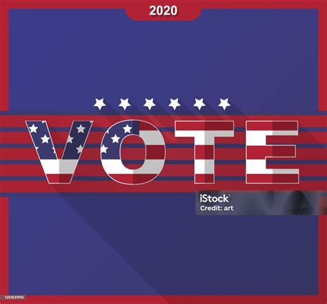 미국 대통령 2020 선거 애국의 별과 투표 아메르칸 플래그 패턴 배너 포스터 전단지 등을 위한 벡터 Eps 일러스트레이션 11