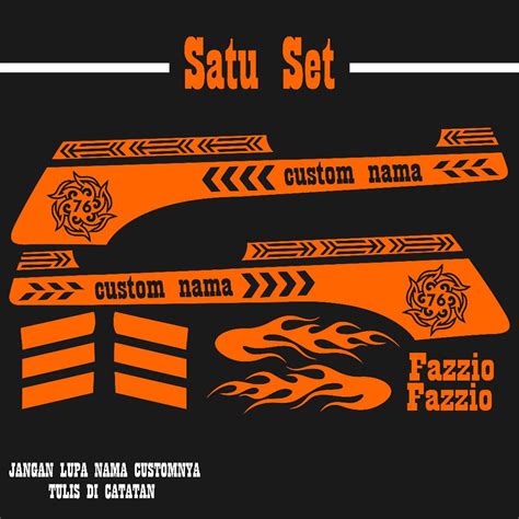 Jual STRIPPING CUTTING FAZZIO MTF STRIPING FAZZIO TERBARU STICKER FAZZIO STIKER FAZZIO