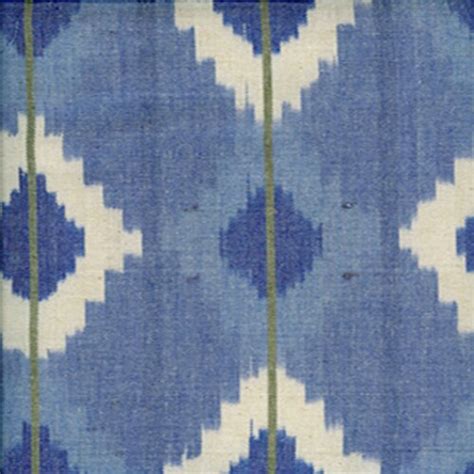 Dark Blue Ikat Upholstery Fabric By The Yard Indigo Blue Etsy