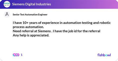 I Have 10 Years Of Experience In Automation Testi Fishbowl