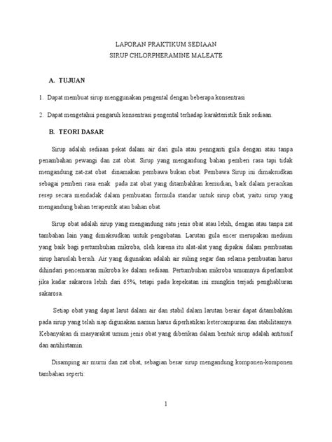 Laporan Sirup Ctm Pdf