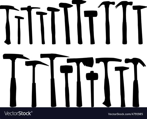 Hammers Collection 2 Royalty Free Vector Image