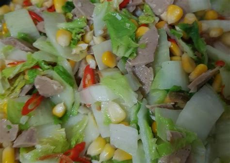 Resep Tumis Sawi Putih Jagung Bakso Oleh Ria Hasanah Putri Cookpad