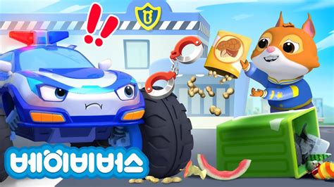 쓰레기 함부로 버리지 말아요 뉴몬스터차 30분 동요 모음집 경찰차 소방차 구급차 베이비버스 인기동요