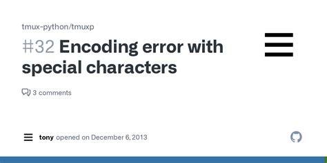 Encoding Error With Special Characters · Issue 32 · Tmux Pythontmuxp · Github