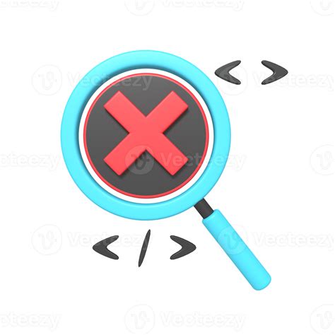 3d Icon Of Coding Error 24169586 Png