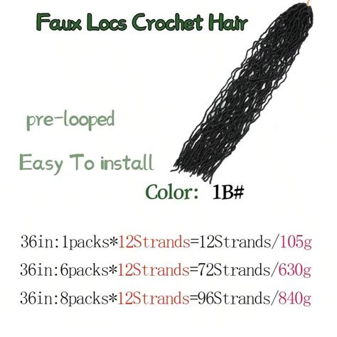 cm Nouvelle tresse au crochet Faux Locs Super Longue de pouces Cheveux Bouclés Ondulés