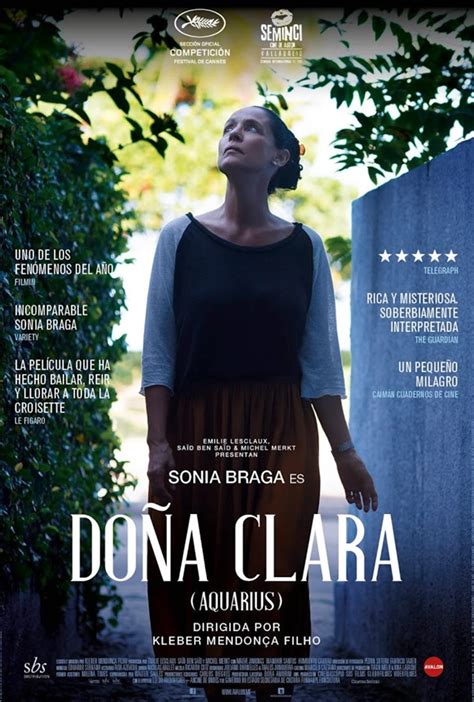 Sonia Braga es Doña Clara Tráiler y cartel españoles de Aquarius