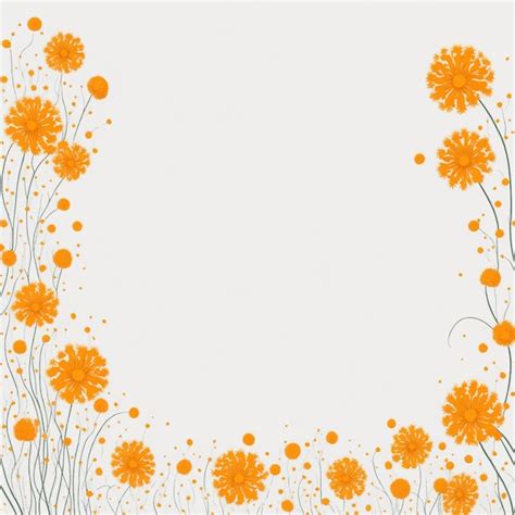 Flores Naranjas Sobre Un Fondo Blanco Vector Premium