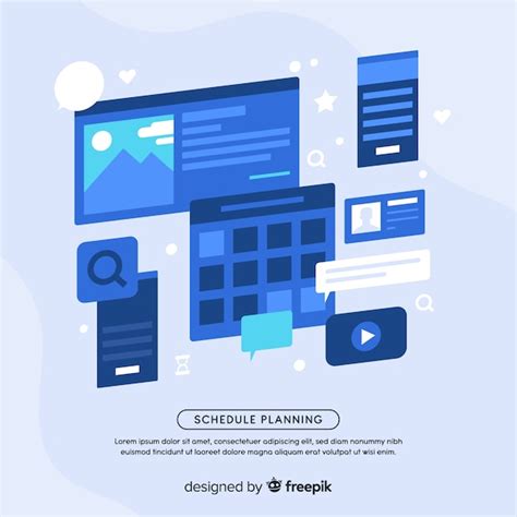 Concept De Planning Professionnel Vecteur Gratuite