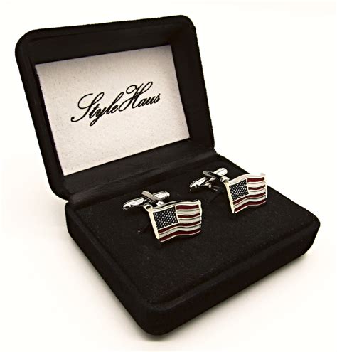 American Flag Cufflinks Usa Flag Cufflinks Stars And Stripes Etsy
