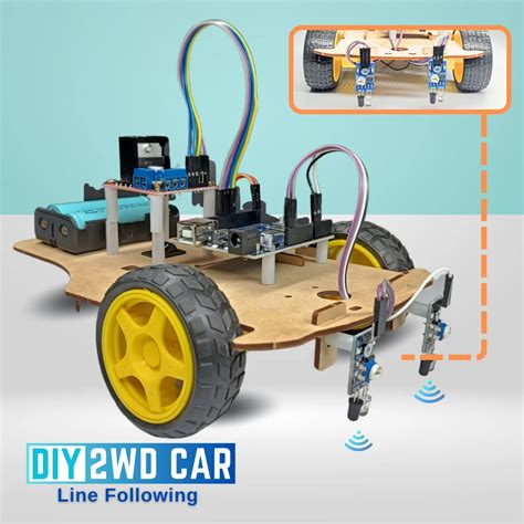 Potlibaba 2wd Line Follower Robotics Kits Science Kits For All Motor