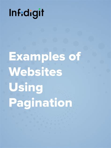 Examples Of Websites Using Pagination Infidigit