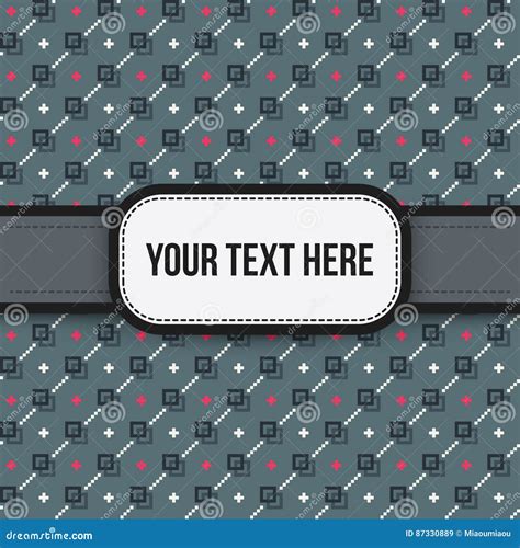 Fundo Do Texto Com Teste Padrão Pixelated Colorido Ilustração Do Vetor