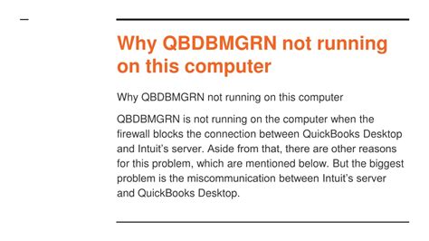 Ppt Qbdbmgrn Not Running On This Computer Powerpoint Presentation