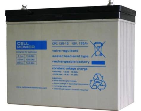 Cellpower CPC135 12 Deep Cycle 12V 135Ah AGM Accu 344x171x274 Mm