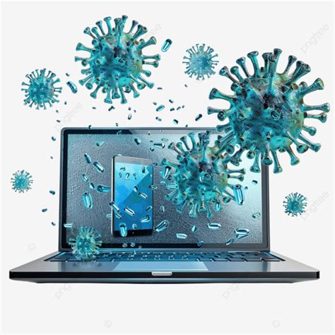 A Virus Computer Receive A Data From Laptop Smartphone And Tablet Adult Adware Alert PNG
