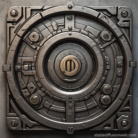 Metallic Industrial Hazard Matrix Icon Stable Diffusion Online