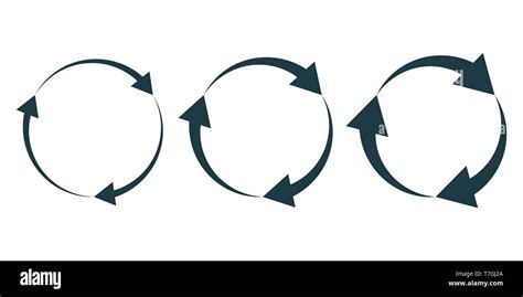 Set Of Flat Circular Arrows Vector Illustration Refresh Or Reload