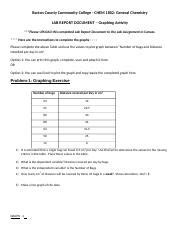 Lab Report Document Graphing Activity Doc Barton County Community College CHEM