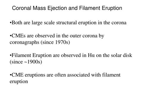 Ppt Solar Eruptions Flares And Coronal Mass Ejections Powerpoint