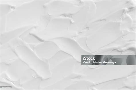 화이트 크림의 질감 화장품 배경입니다 바디 케어 화장품의 얼룩 웰빙과 뷰티 개념 평면도 크림색에 대한 스톡 사진 및 기타 이미지
