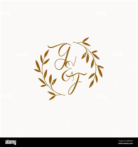 GF Initial Wedding Monogram Logo Design Stock Vector Image Art Alamy