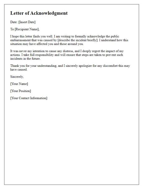 Letter Template For Apologizing For Public Embarrassment Free Samples In Pdf Letterin