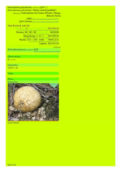 Pdf Scleroderma Polyrhizum 多根硬皮馬勃 In