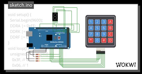 Keypadusing7segment Wokwi Esp32 Stm32 Arduino Simulator